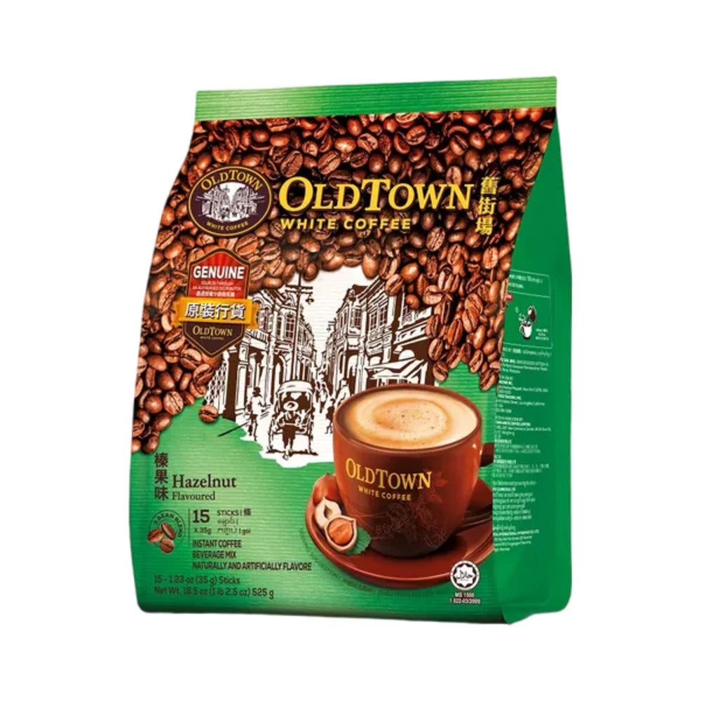 OldTown White Coffee 3-in-1 Hazelnut Instant Coffee – 15 Sticks (525g) – Happy in Mart