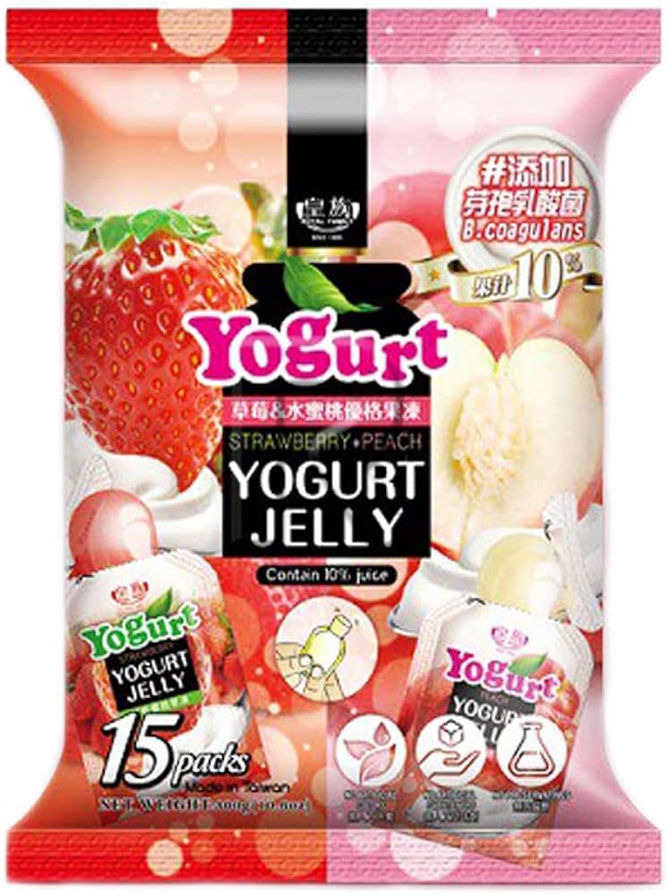 Royal Family Yogurt (Strawberry/Peach) Jelly 300g – Happy in Mart