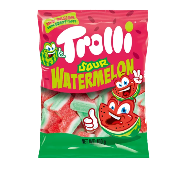 Trolli Sour Watermelon Flavour Gummy Slices 150g – Happy in Mart