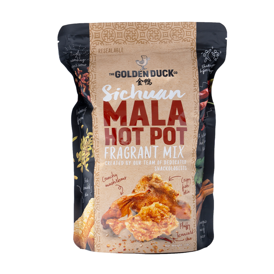 The Golden Duck Sichuan MALA HOT POT Fragrant Mix 108g- Crispy Fish Sk ...