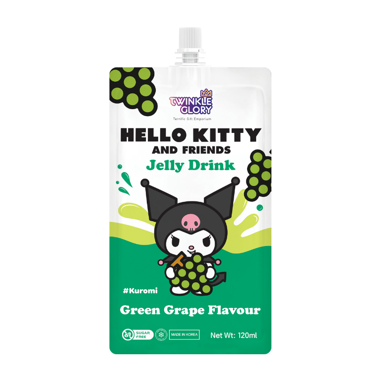 Twinkle Glory Hello Kitty Jelly Drink Green Grape flavour 120ml – Happy ...